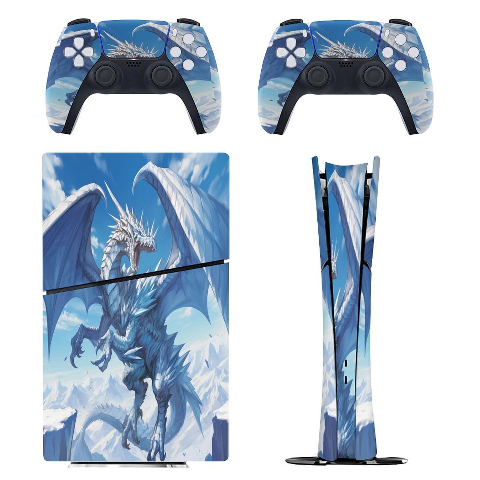 Ice Dragon PS5/PS5 Pro/PS5 Slim Digital Disc Skin Sticker For Console ...