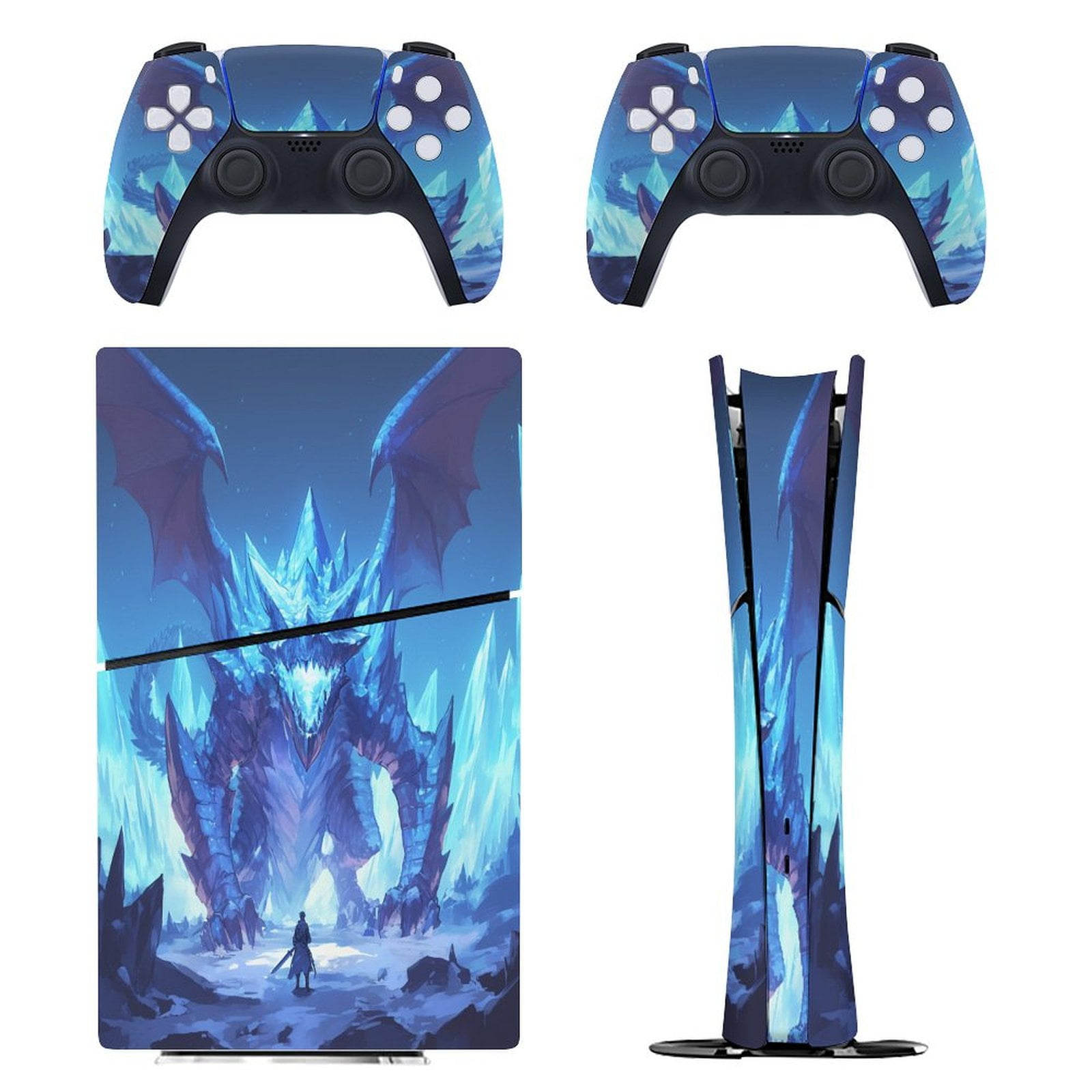 Ice Dragon PS5/PS5 Pro/PS5 Slim Digital Disc Skin Sticker For Console ...