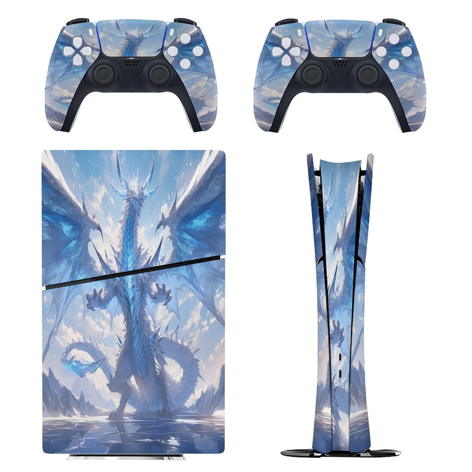 Ice Dragon PS5/PS5 Pro/PS5 Slim Digital Disc Skin Sticker For Console ...