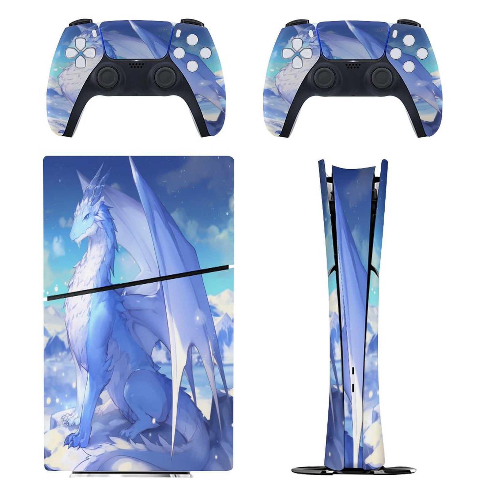 Ice Dragon PS5/PS5 Pro/PS5 Slim Digital Disc Skin Sticker For Console ...