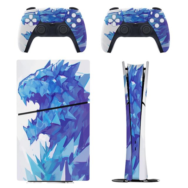 Ice Dragon PS5/PS5 Pro/PS5 Slim Digital Disc Skin Sticker For Console And Controller Skins ...