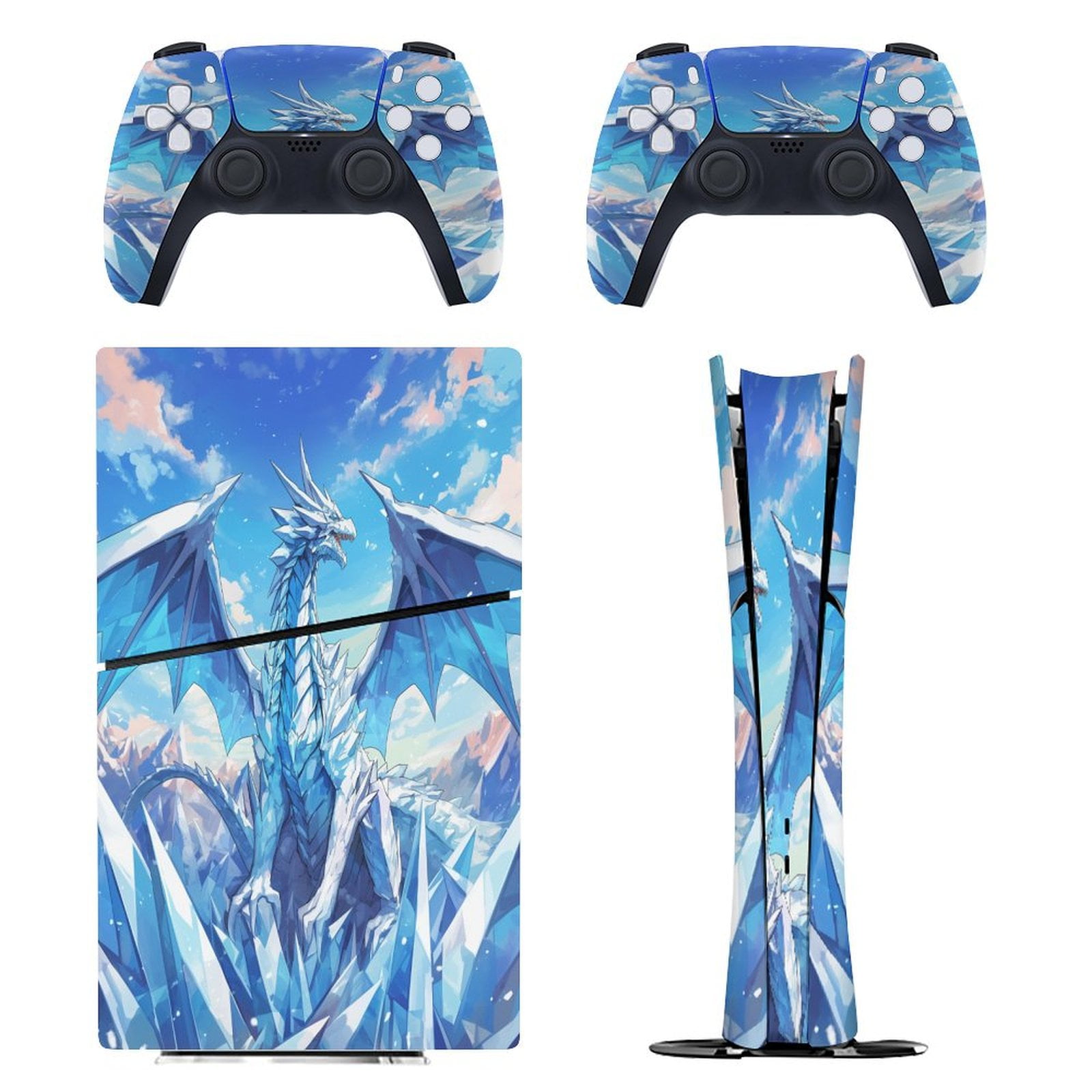 Ice Dragon PS5/PS5 Pro/PS5 Slim Digital Disc Skin Sticker For Console ...
