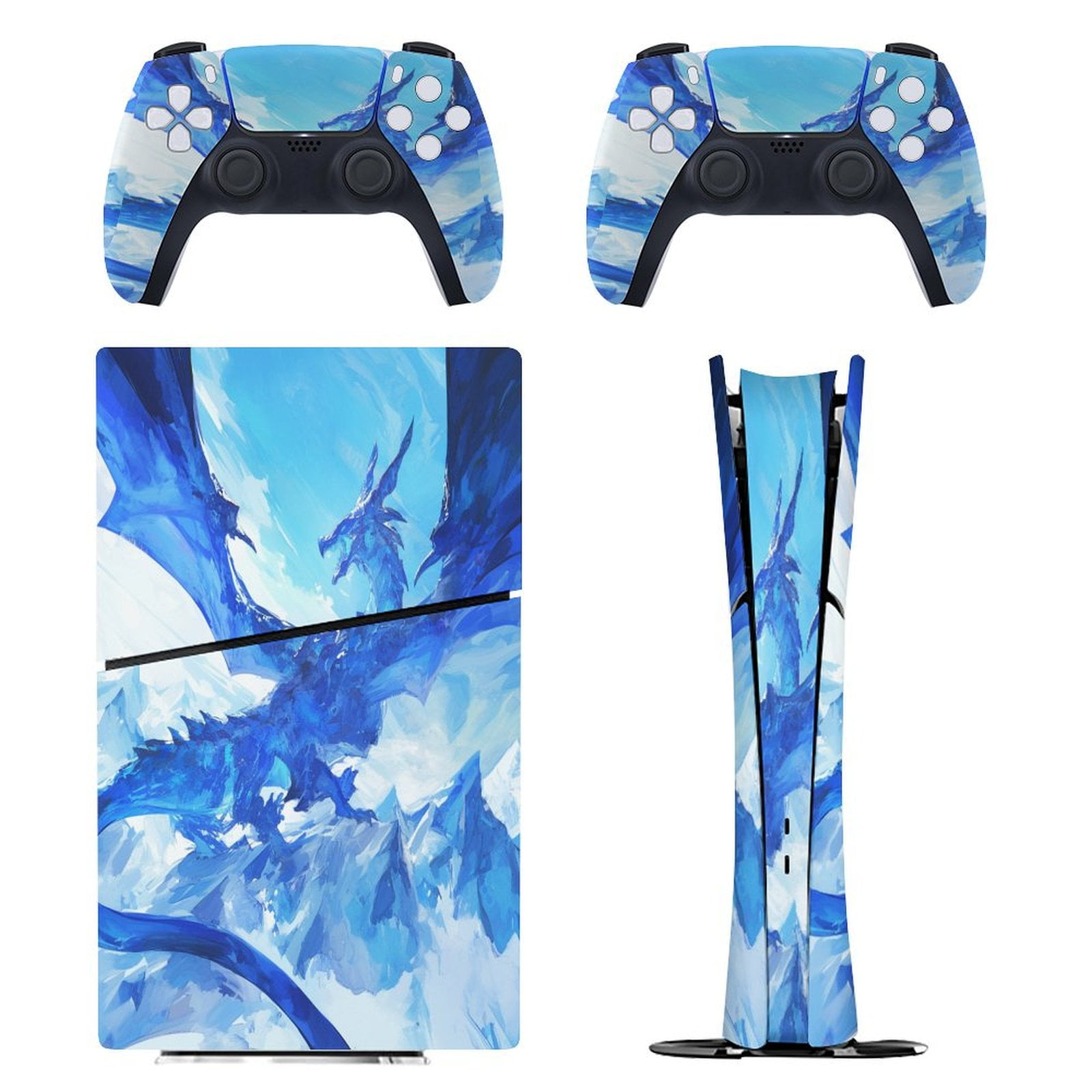 Ice Dragon PS5/PS5 Pro/PS5 Slim Digital Disc Skin Sticker For Console ...