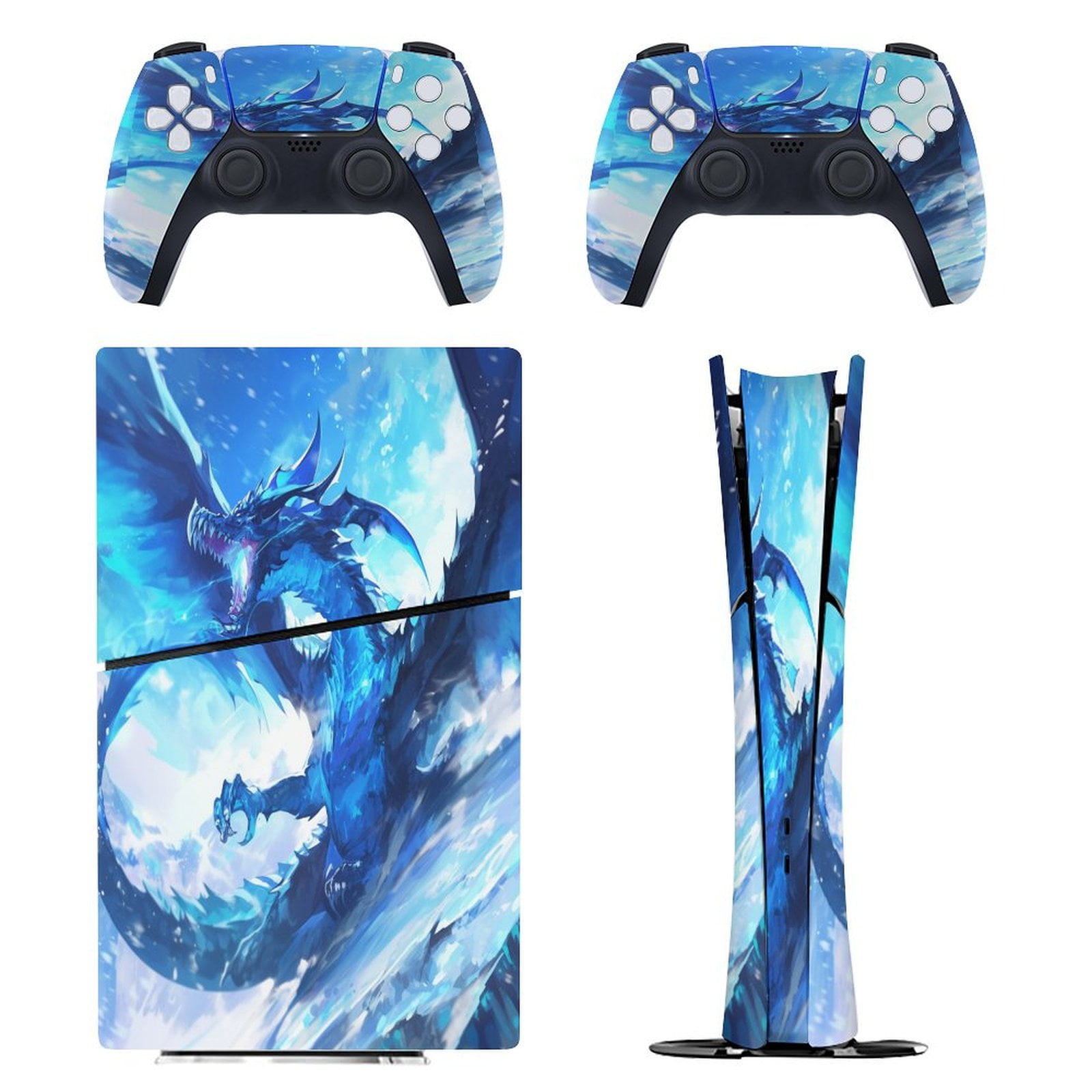 Ice Dragon PS5/PS5 Pro/PS5 Slim Digital Disc Skin Sticker For Console ...
