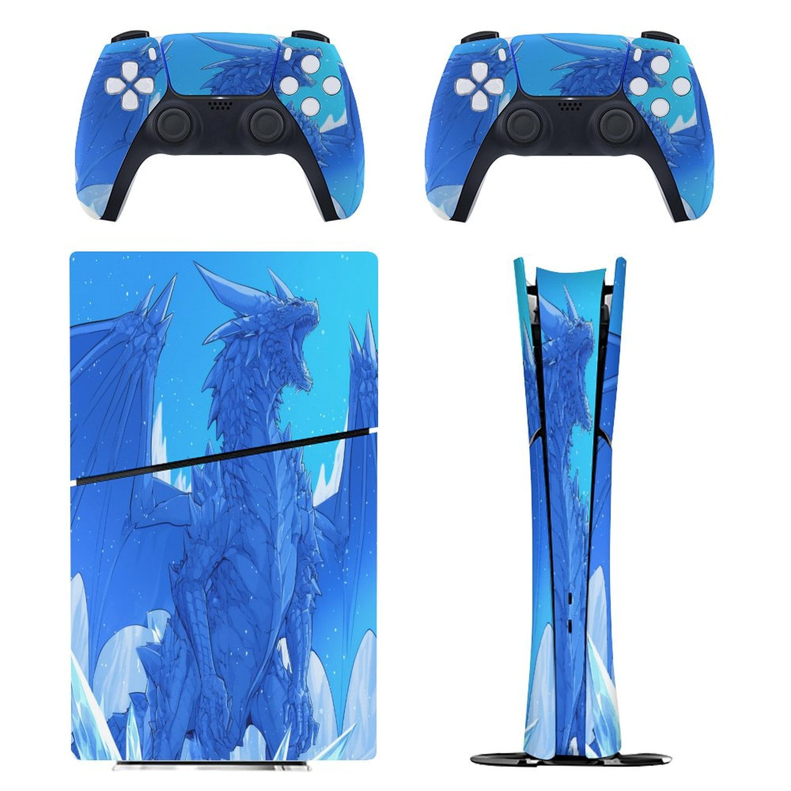 Ice Dragon PS5/PS5 Pro/PS5 Slim Digital Disc Skin Sticker For Console ...