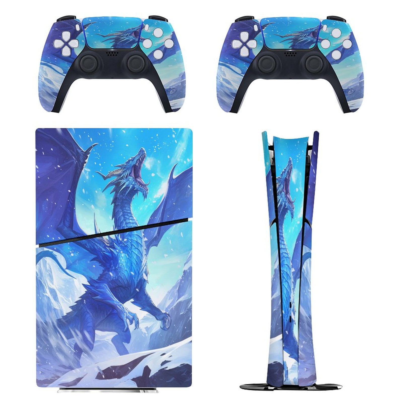 Ice Dragon PS5/PS5 Pro/PS5 Slim Digital Disc Skin Sticker For Console ...