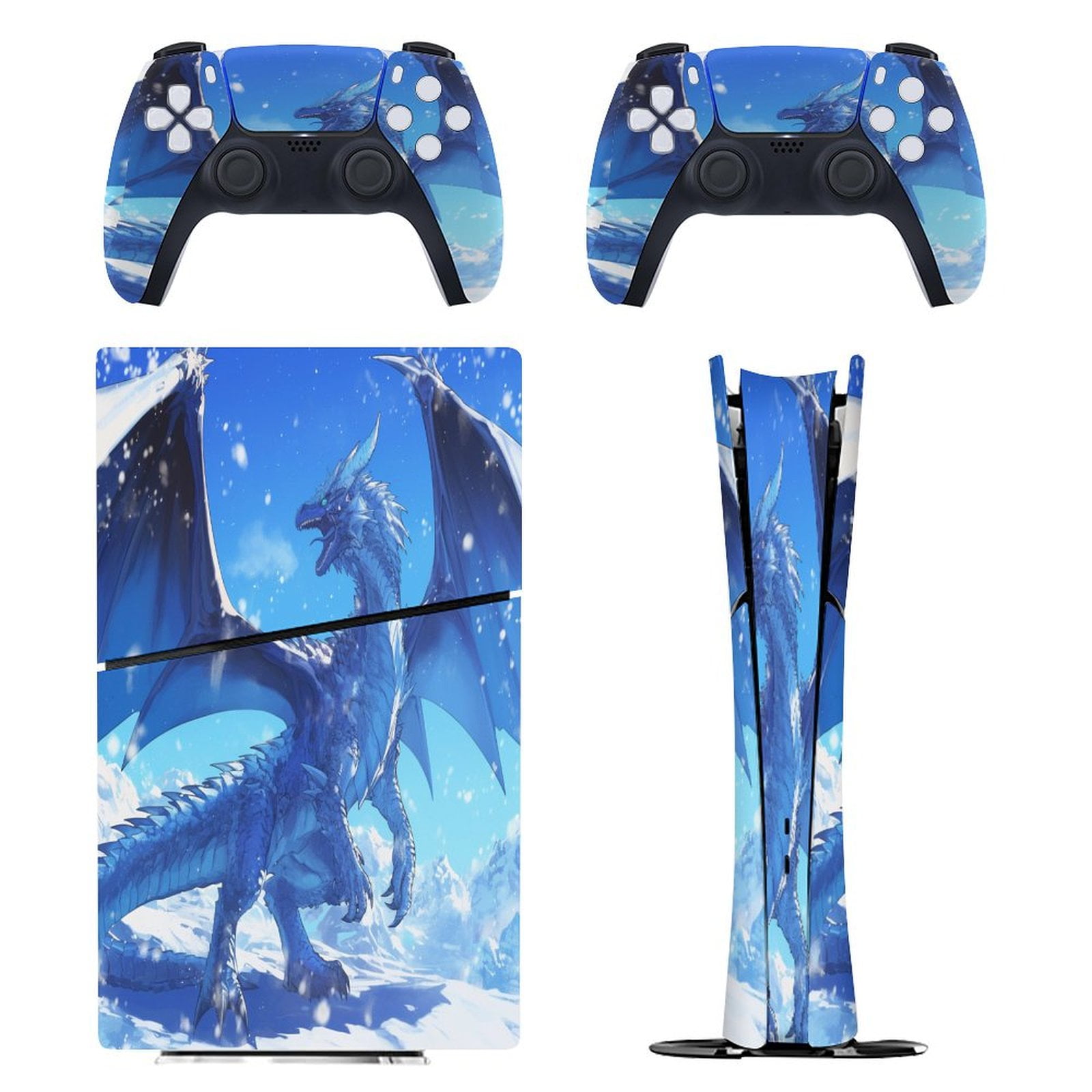 Ice Dragon PS5/PS5 Pro/PS5 Slim Digital Disc Skin Sticker For Console ...