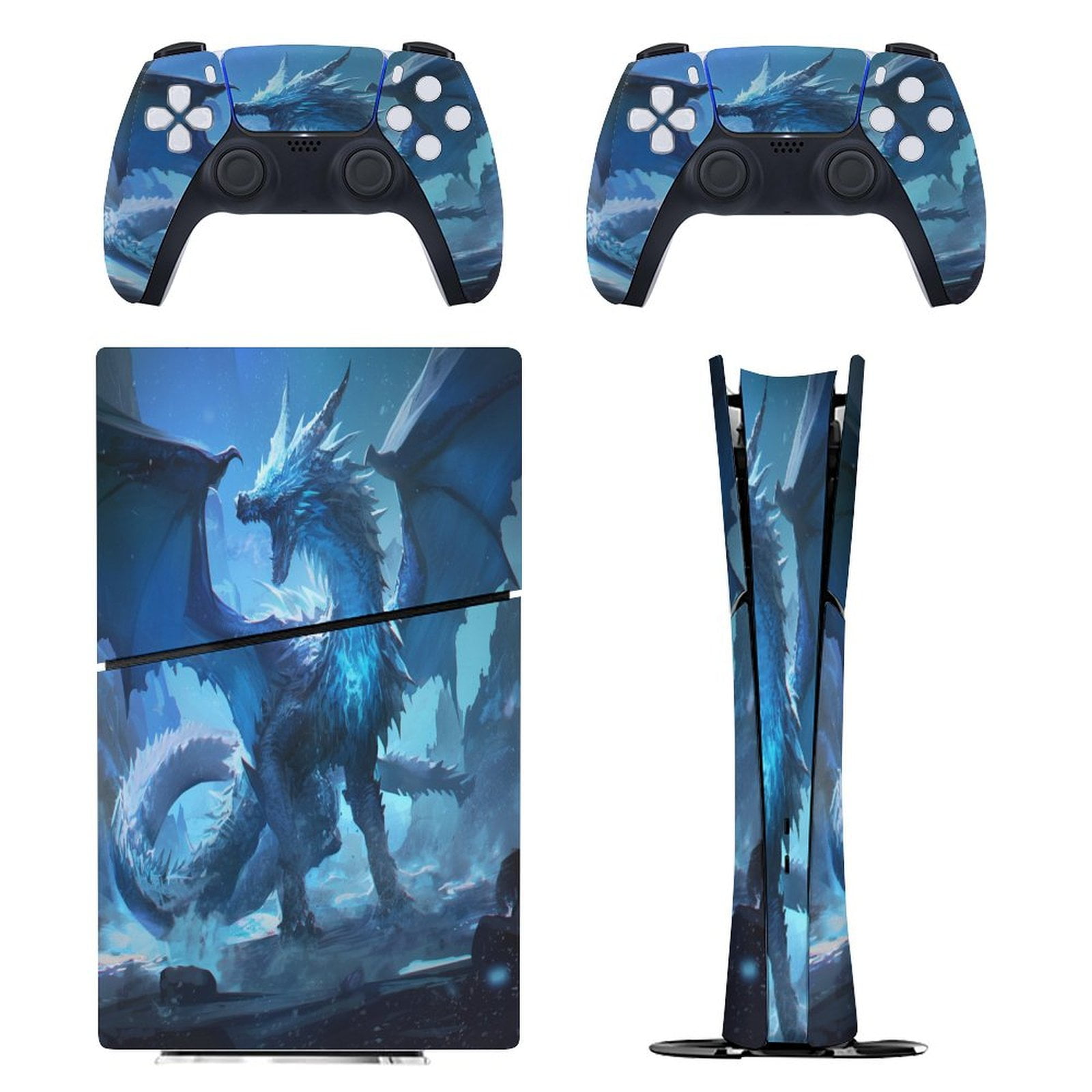 Ice Dragon PS5/PS5 Pro/PS5 Slim Digital Disc Skin Sticker For Console ...