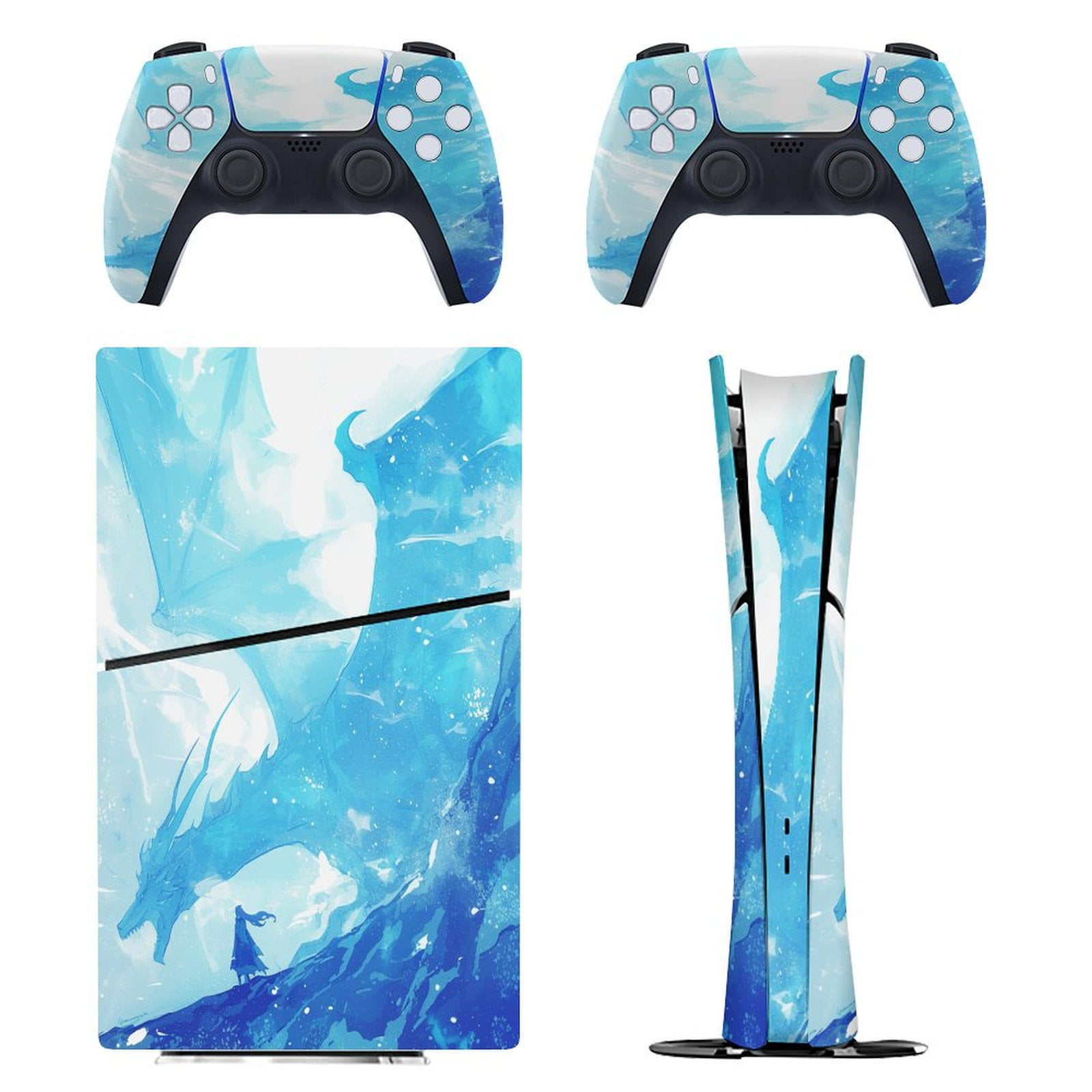 Ice Dragon PS5/PS5 Pro/PS5 Slim Digital Disc Skin Sticker For Console ...