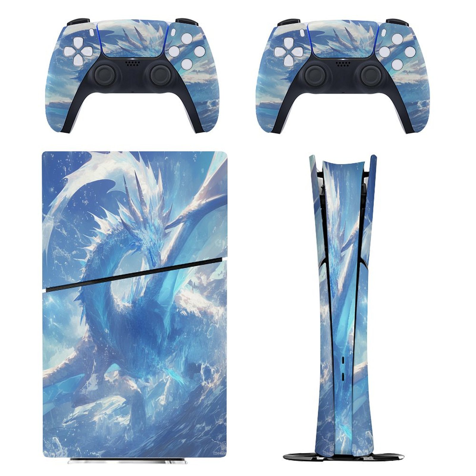 Ice Dragon PS5/PS5 Pro/PS5 Slim Digital Disc Skin Sticker For Console ...