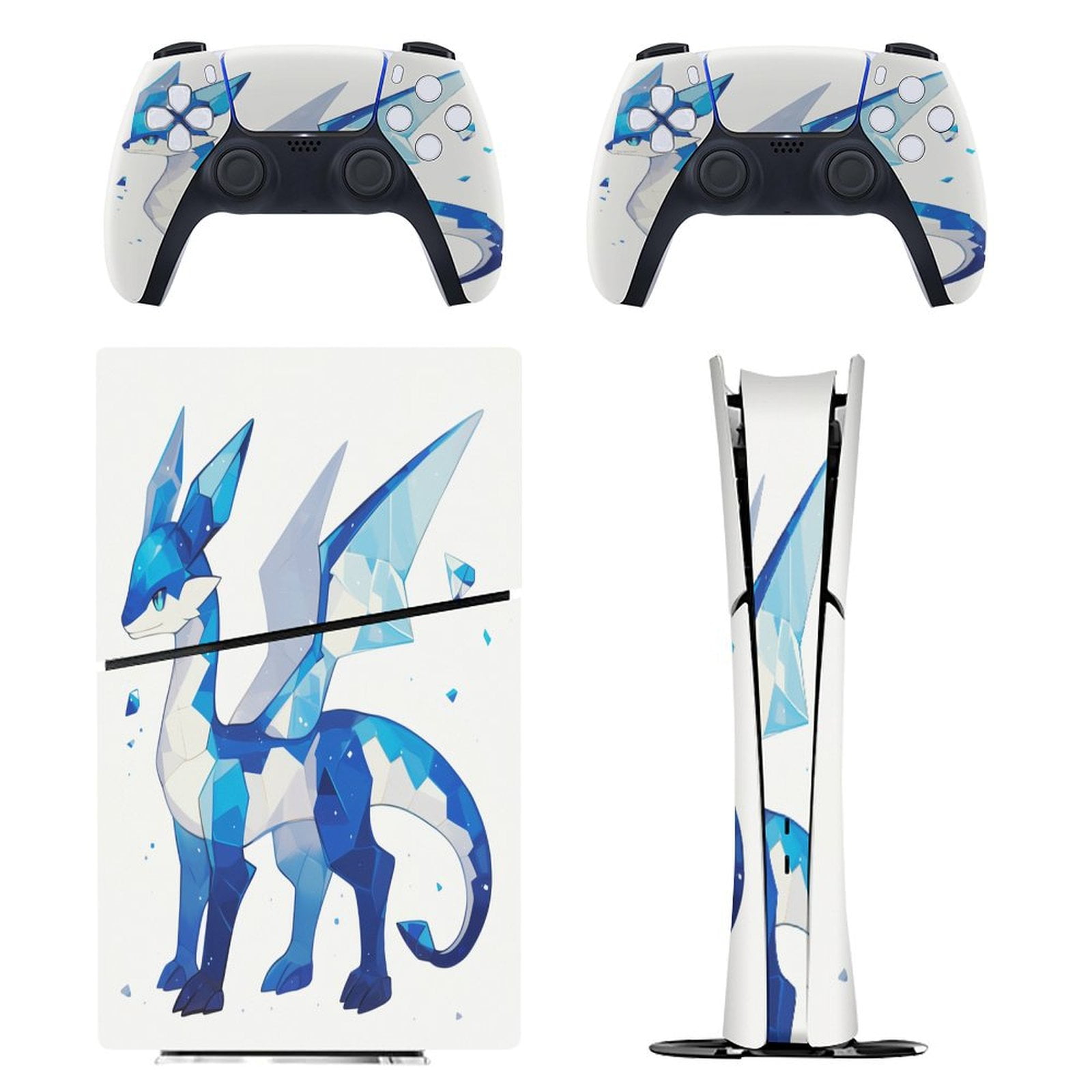 Ice Dragon PS5/PS5 Pro/PS5 Slim Digital Disc Skin Sticker For Console ...