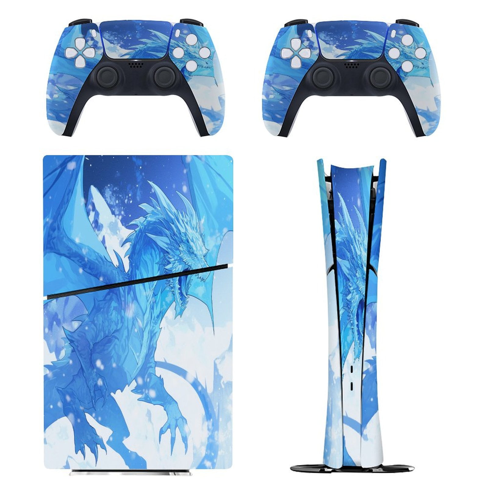 Ice Dragon PS5/PS5 Pro/PS5 Slim Digital Disc Skin Sticker For Console ...