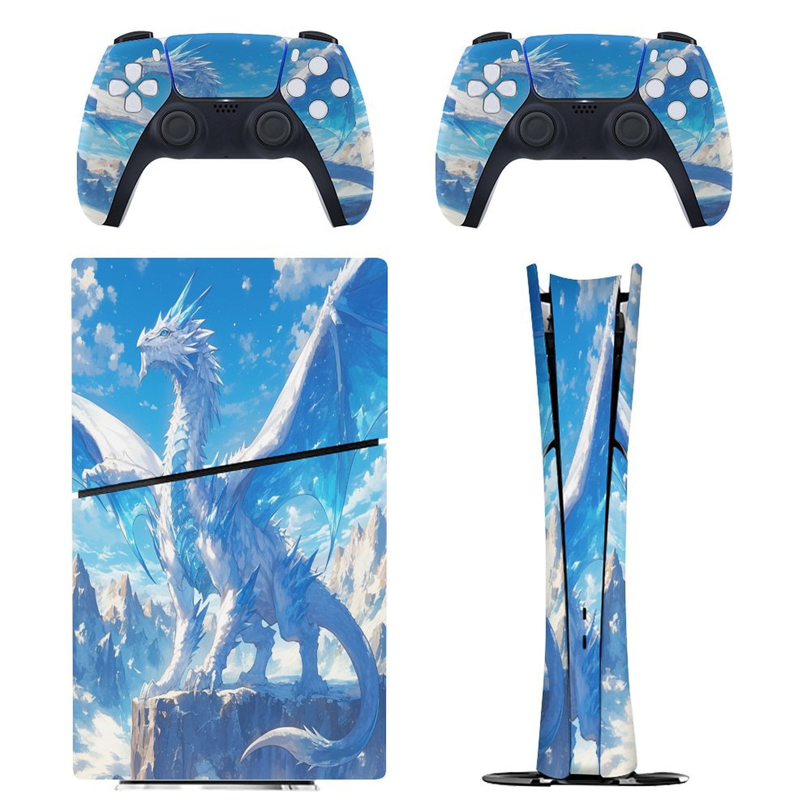 Ice Dragon PS5/PS5 Pro/PS5 Slim Digital Disc Skin Sticker For Console ...