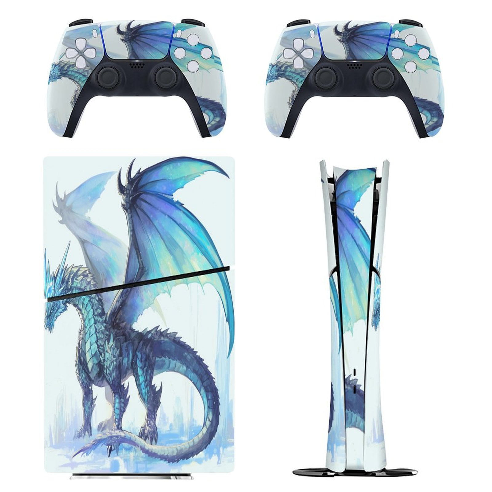 Ice Dragon PS5/PS5 Pro/PS5 Slim Digital Disc Skin Sticker For Console ...