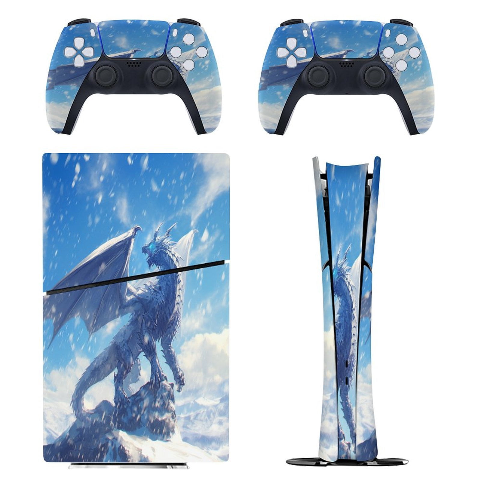 Ice Dragon PS5/PS5 Pro/PS5 Slim Digital Disc Skin Sticker For Console ...
