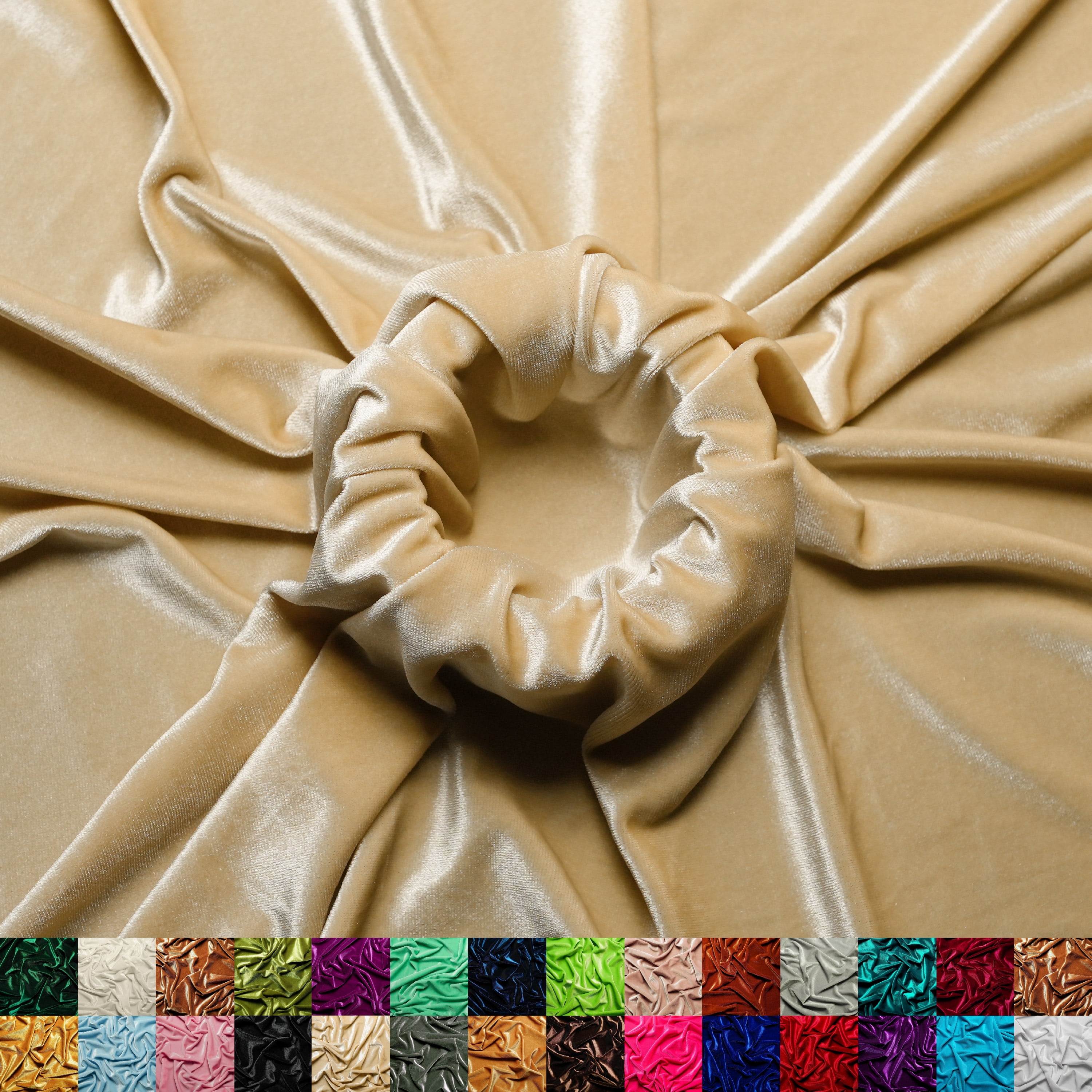 Ice Fabric Stretch Velvet Fabric by the Yard - 60" Wide Soft Stretchy ...