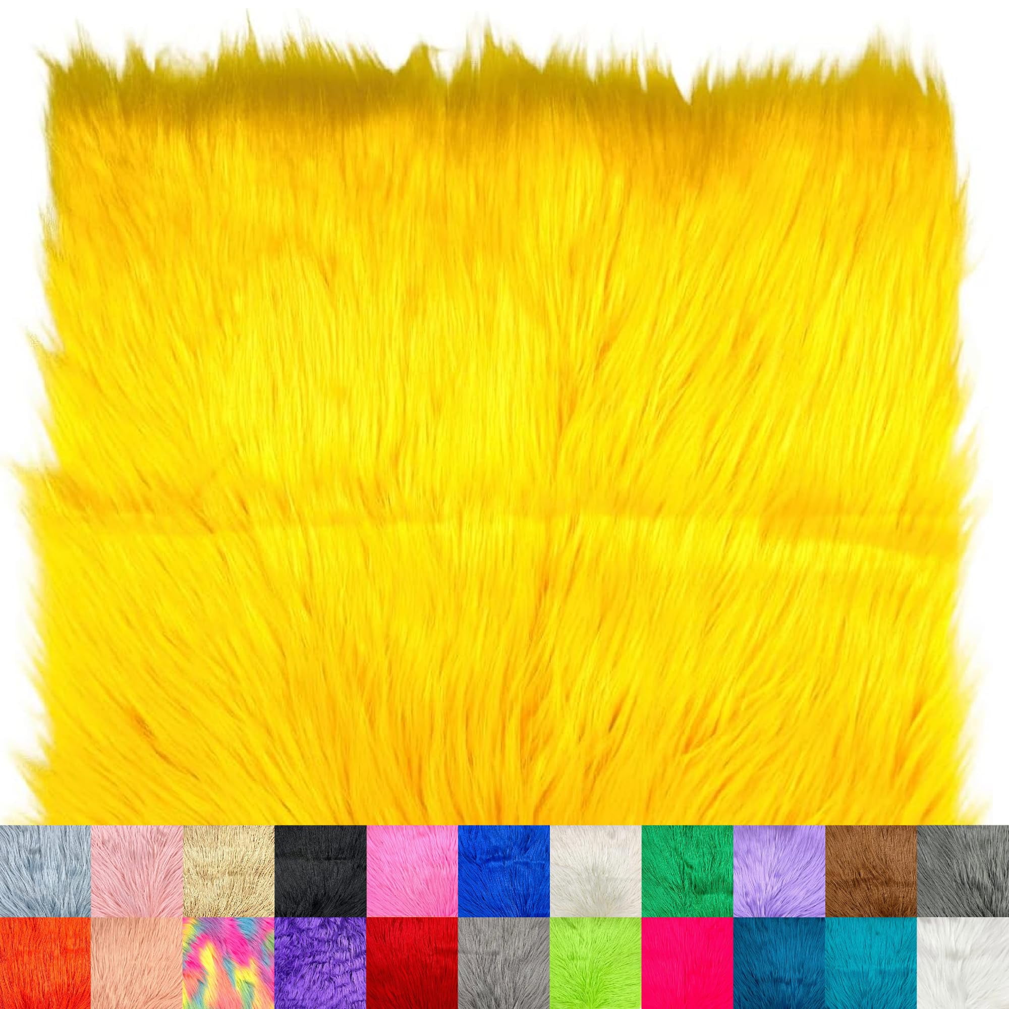 Ice Fabrics Faux Fur Fabric Squares - 10x10 Inches Pre-Cut Craft Fur ...