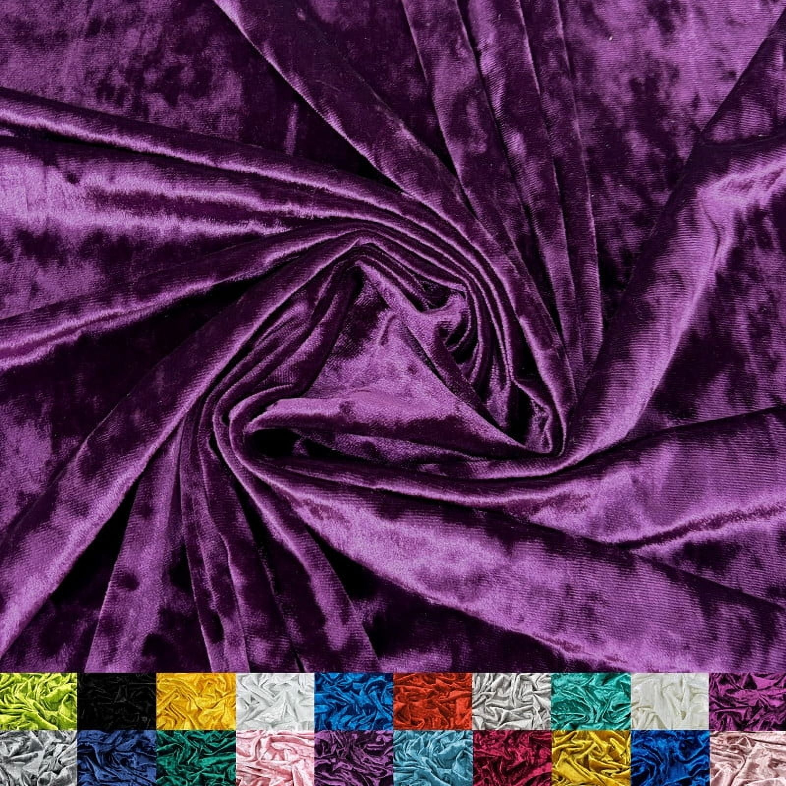 Ice Fabrics Stretch Crushed Velvet Fabric by the Yard - 60/62" Wide ...