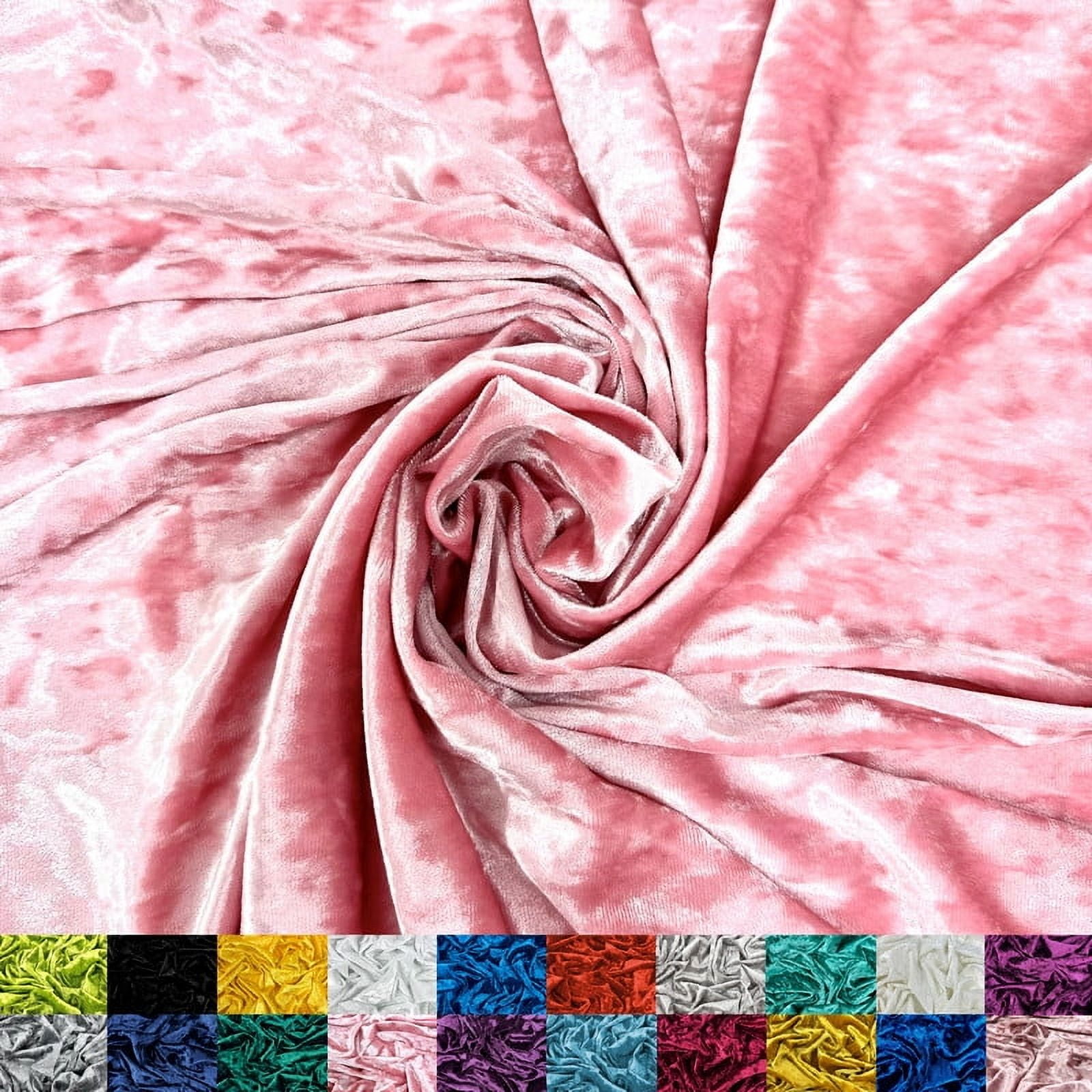Ice Fabrics Stretch Crushed Velvet Fabric by the Yard - 60/62" Wide Soft Velvety Fabric for ...