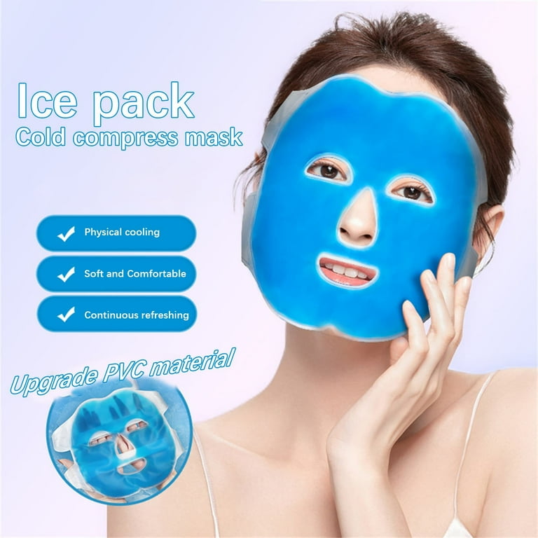 Ice Face Mask Reusable Physical Cold Compress Ice Face Pack After Sun Exposure Cold Packs for Face Dark Circles and Puffiness