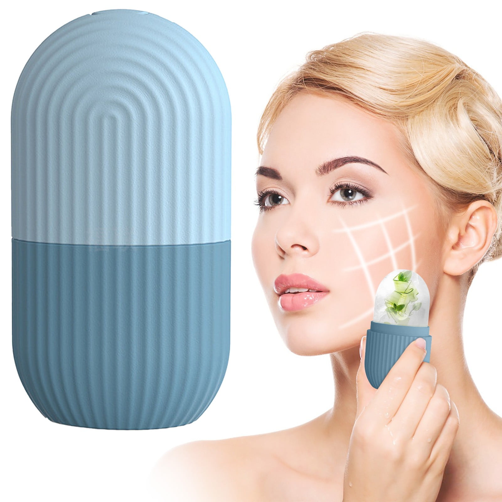 Ice Face Roller Massager,Ice Cube Roller for Face, Eyes and Neck Naturally Conditioning and Skin ...