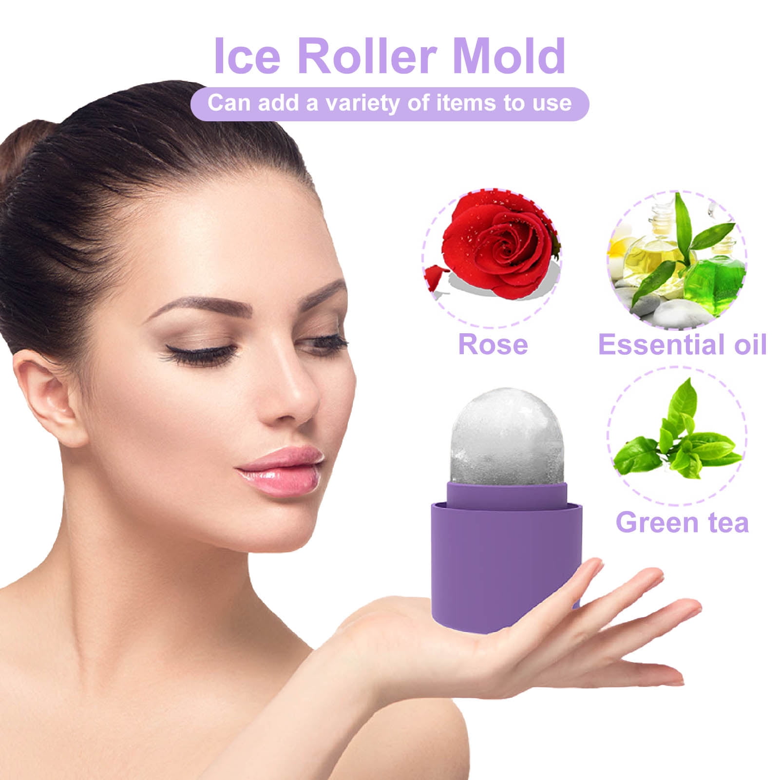Ice Facial Roller Ice Rollers for Face and Eye Ice Cube Molds Puffiness Relief Skin Tighten ...