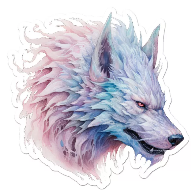 Ice Fantasy Wolf Sticker Phone Decal Water Bottle Stickers Car Decals ...