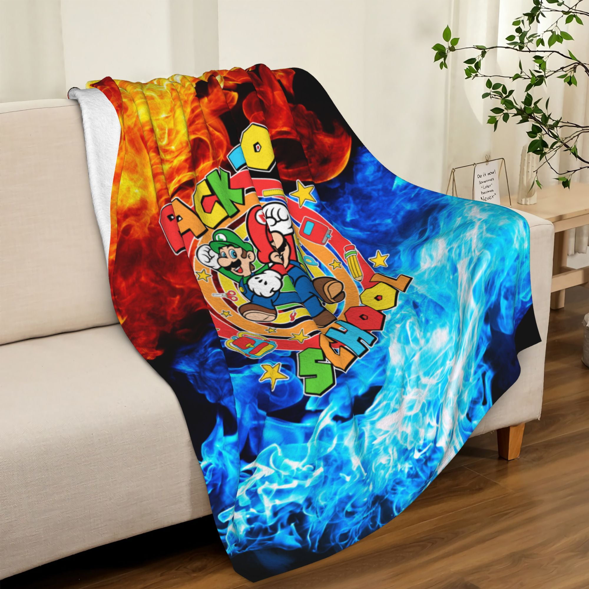 Ice and Fire Super Mario Kid's Throw Blanket - Plush 280GSM-40"x60 ...