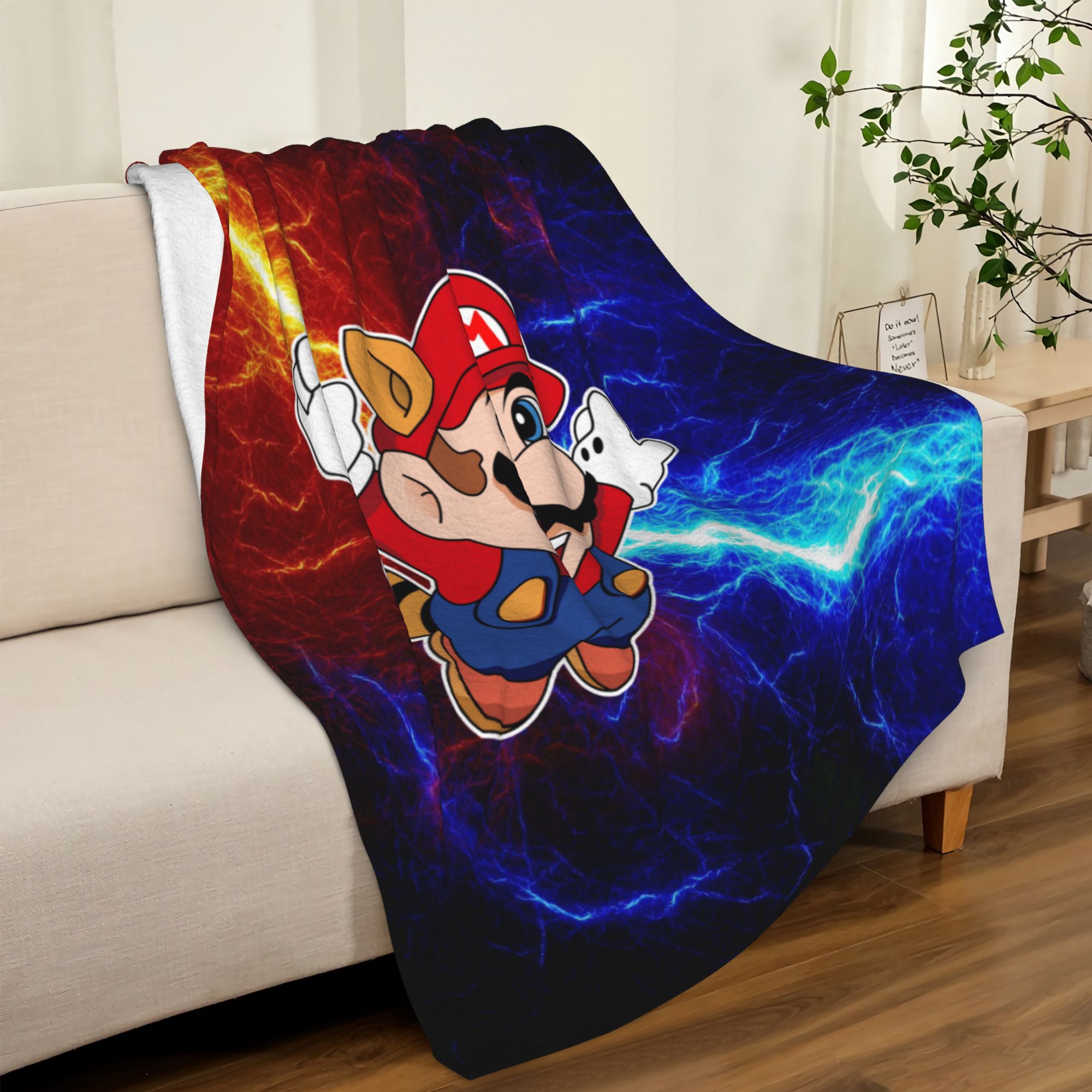 Ice and Fire Super Mario Kid's Throw Blanket - Plush 320GSM-40"x60" Throw Blanket for Boys Girls ...