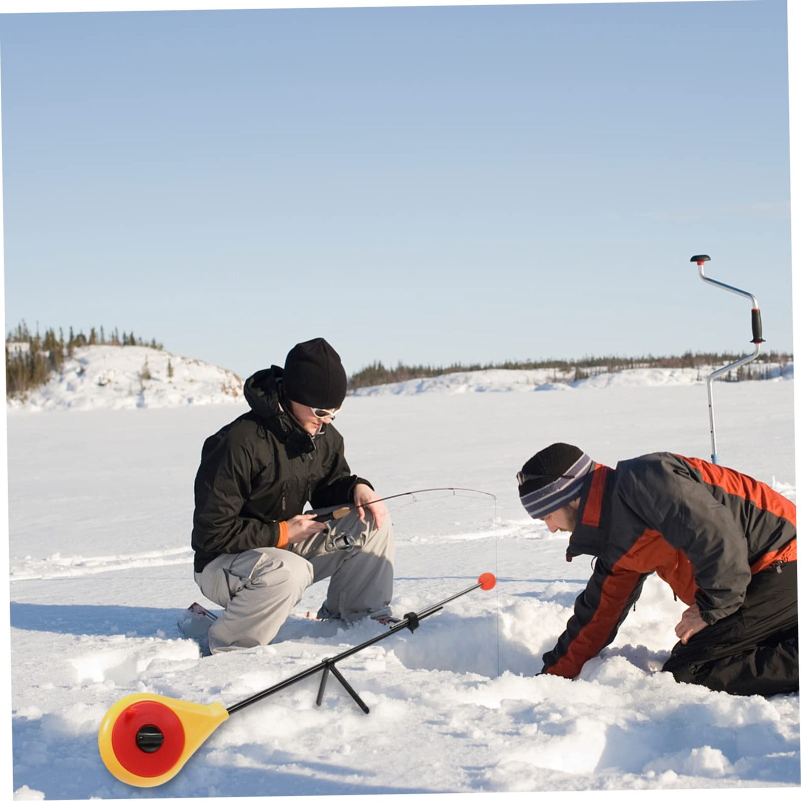 Ice Fishing Rod Set, Portable Mini Fishing Pole Kit with Rod Tips ...