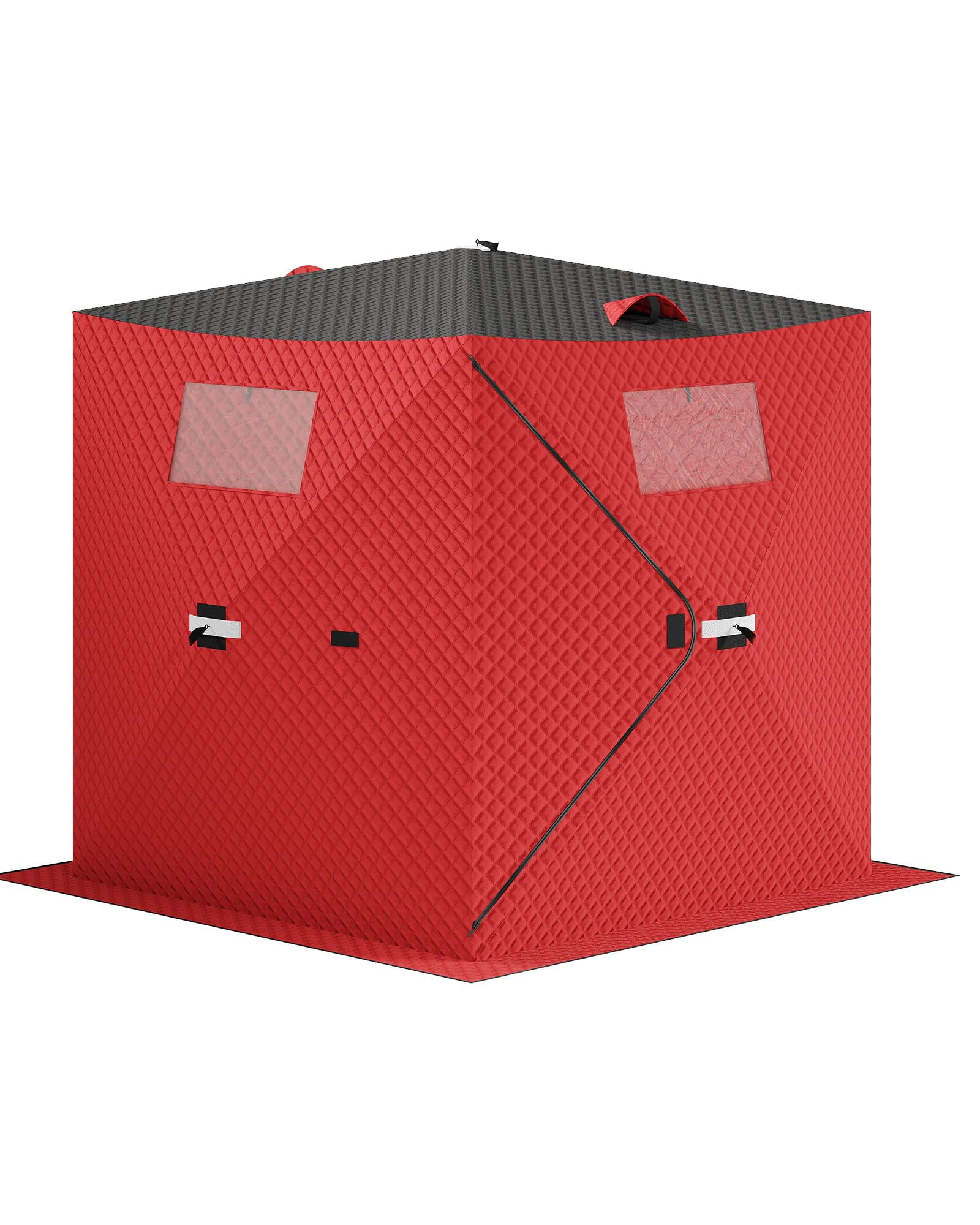 Ice Fishing Shelter,1-2 Person Pop-up Ice Fishing Tent 210D Ice Fishing ...