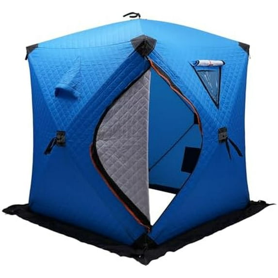 Ice Fishing Shelter Tent Insulated Ice Fishing Shelter, Pop-Up Ice ...