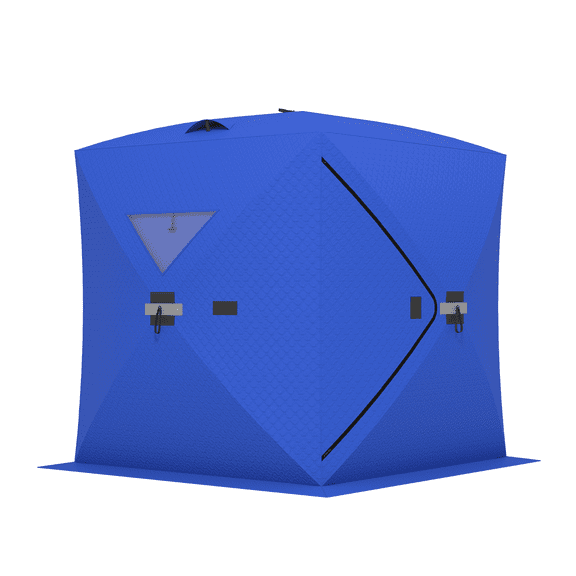 Gaderth 3-4 Person Pop-Up Ice Fishing Tent, Ice Fishing Shelter ...