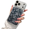 Ice Flower Pattern Camera Protect Phone Case for iPhone (Black,iPhone ...