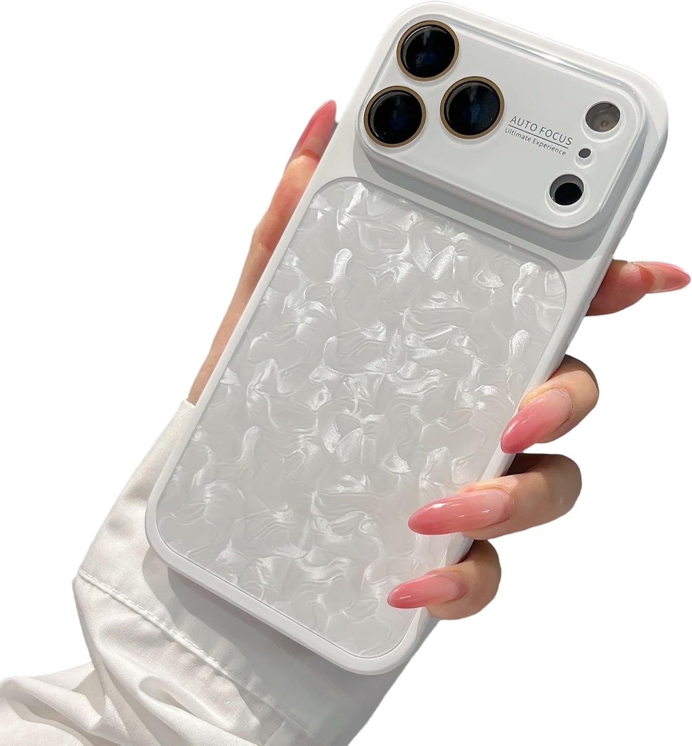 Ice Flower Pattern Camera Protect Phone Case for iPhone (White,iPhone ...