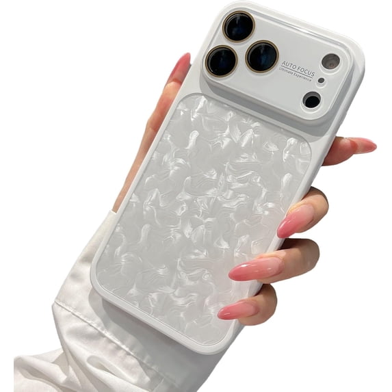 Ice Flower Pattern Camera Protect Phone Case for iPhone (White,iPhone ...
