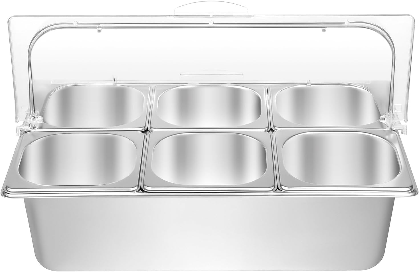 Ice Food Serving Display Tray,3.59 Qt Ice Chilled Condiment Caddy with ...