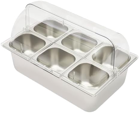 Ice Food Serving Display Tray with Clear Roll Top Cover Buffet Cold ...
