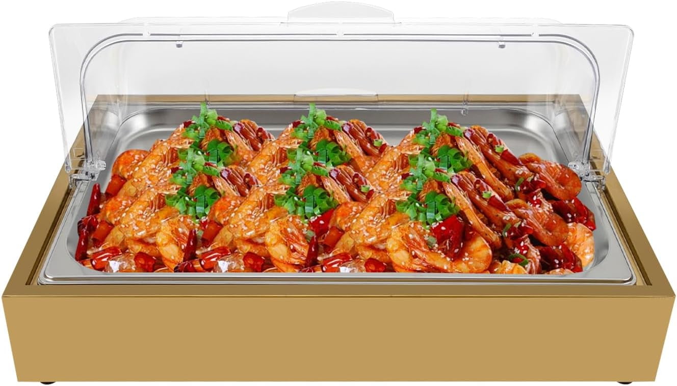 Ice Food Serving Display Tray, Commercial Stainless Steel Buffet Cold ...