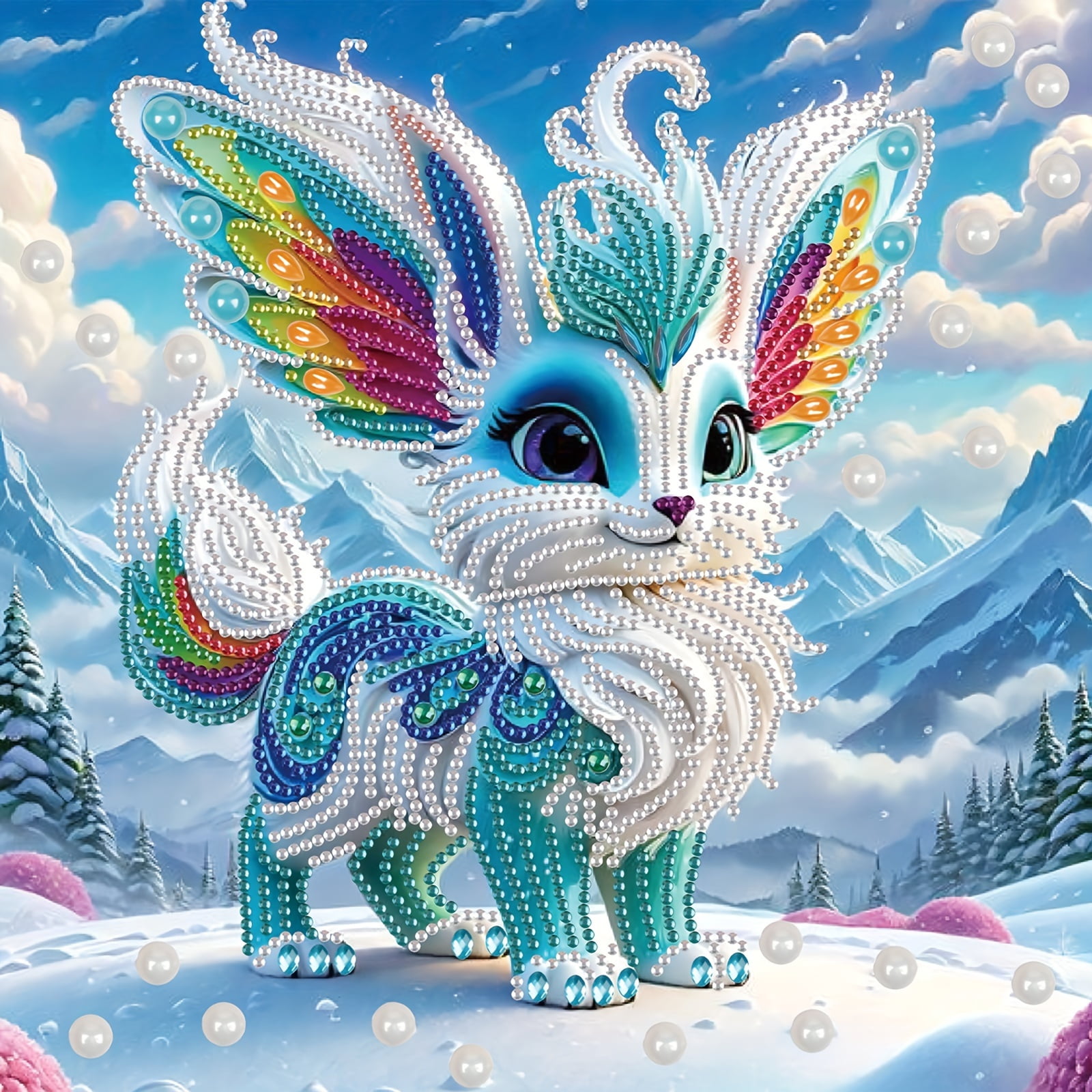 Ice Fox Diamond Art Painting Kit - Walmart.com