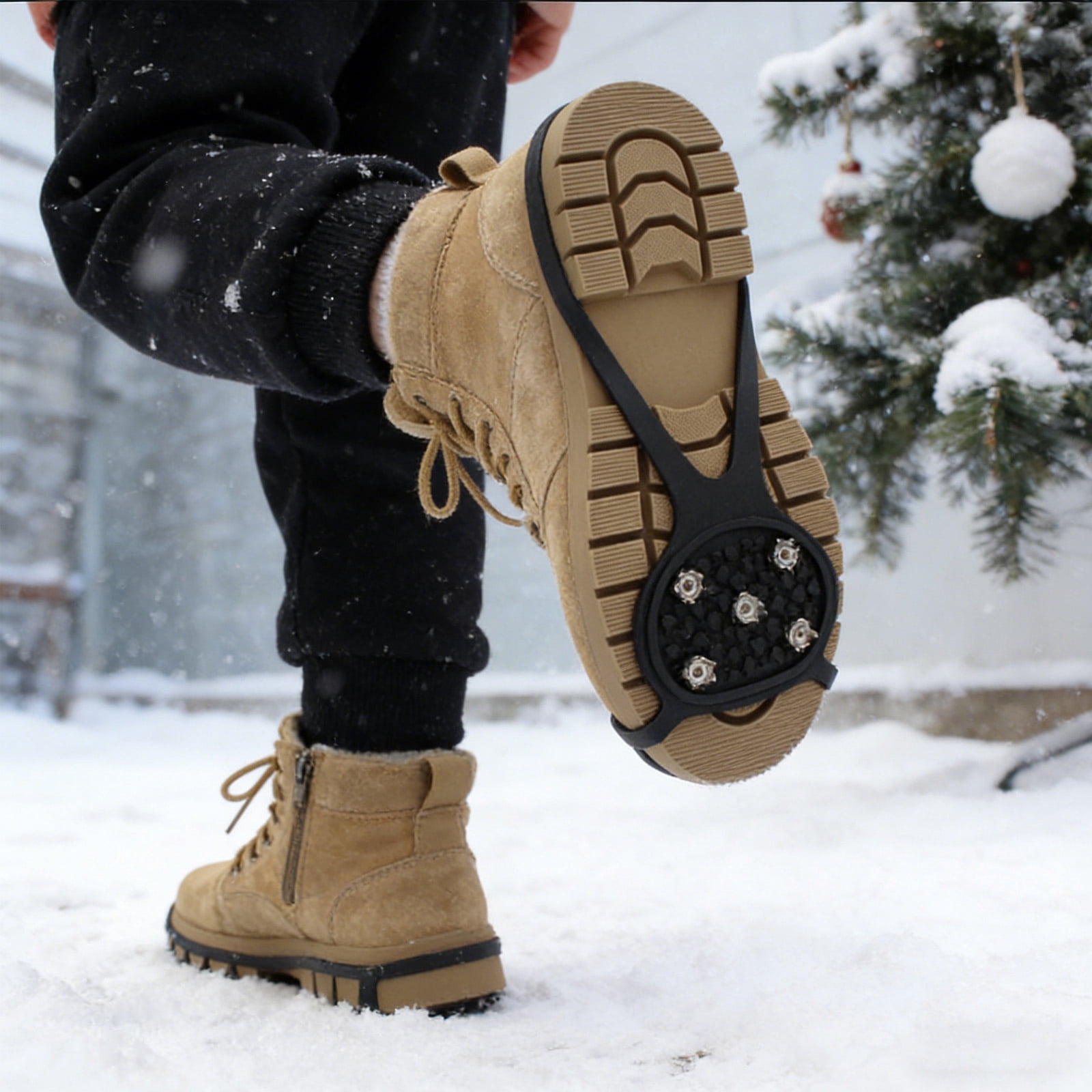 Ice Grips Anti - Slip Shoe Covers, 2 Pairs Ice Traction Cleats For S ...