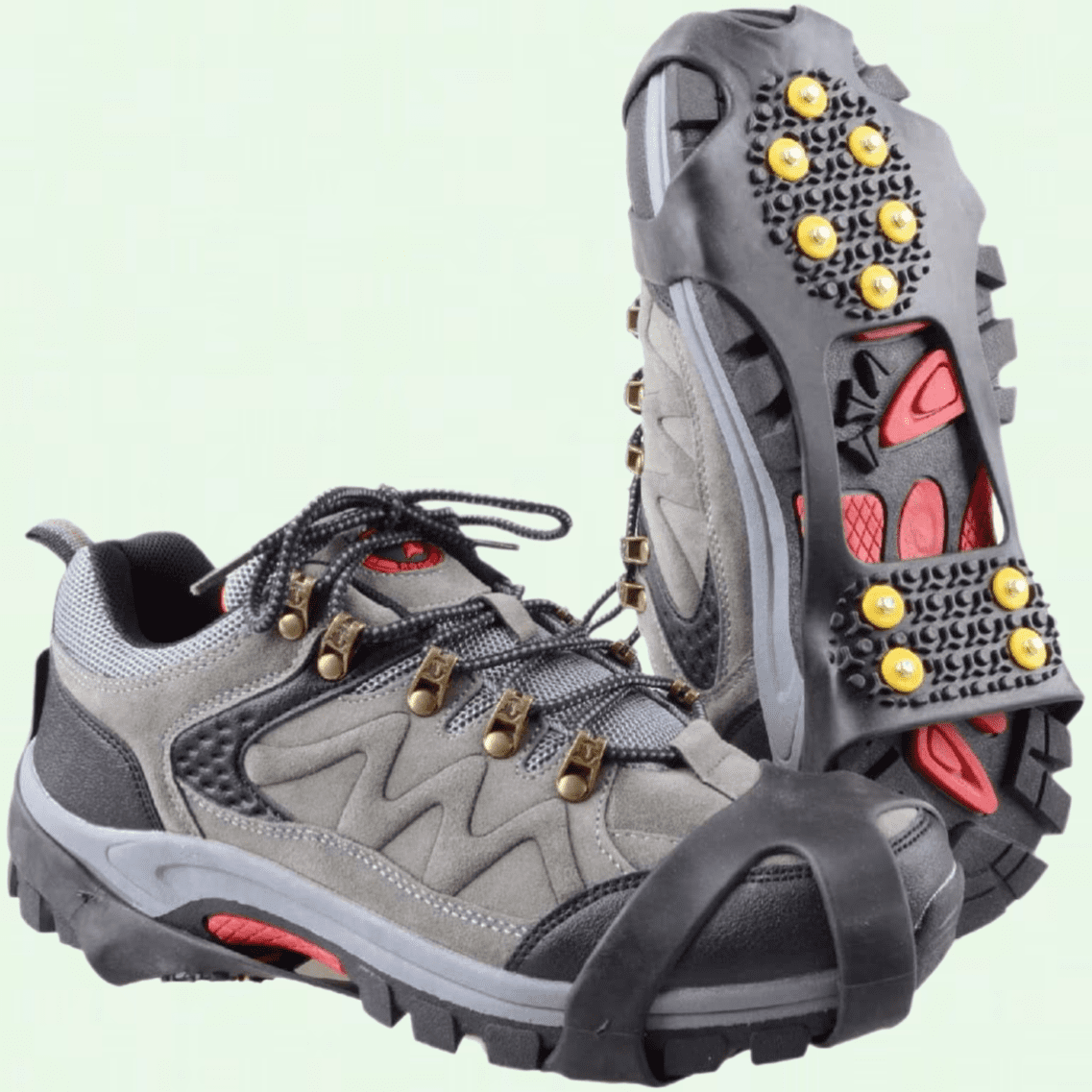 Ice Grips Shoe/Boot Traction Cleats, 10/18/24 Teeth Anti-slip Snow Ice ...