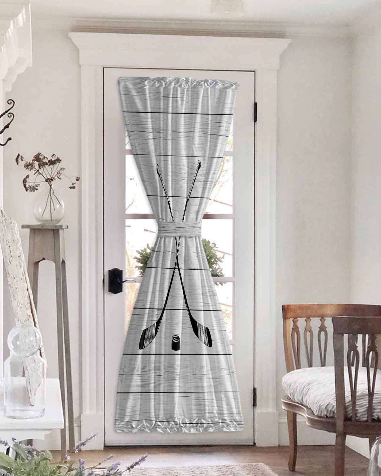 Ice Hockey Blackout Door Curtains for French, Glass,Front, Back, Patio ...