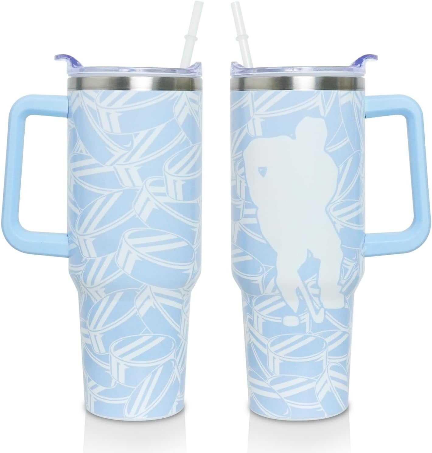 Ice Hockey Coach Gifts Cup for Women Men, 40oz Tumbler with Handle and ...