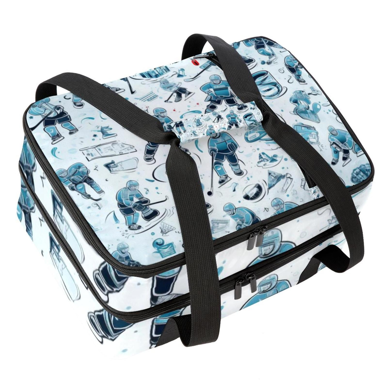 Ice Hockey Double Layered Insulated Lunch Bag with Two Compartments ...