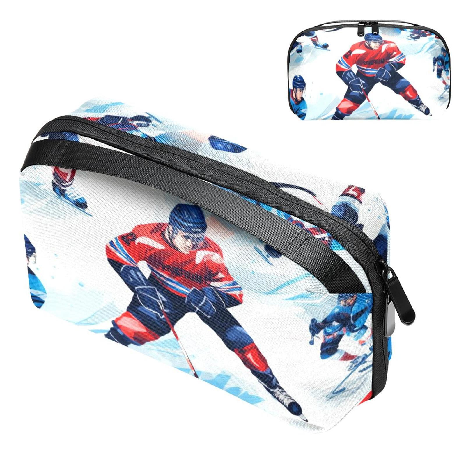 Ice Hockey Electronic Organizer Travel Case, Waterproof Oxford Cloth ...