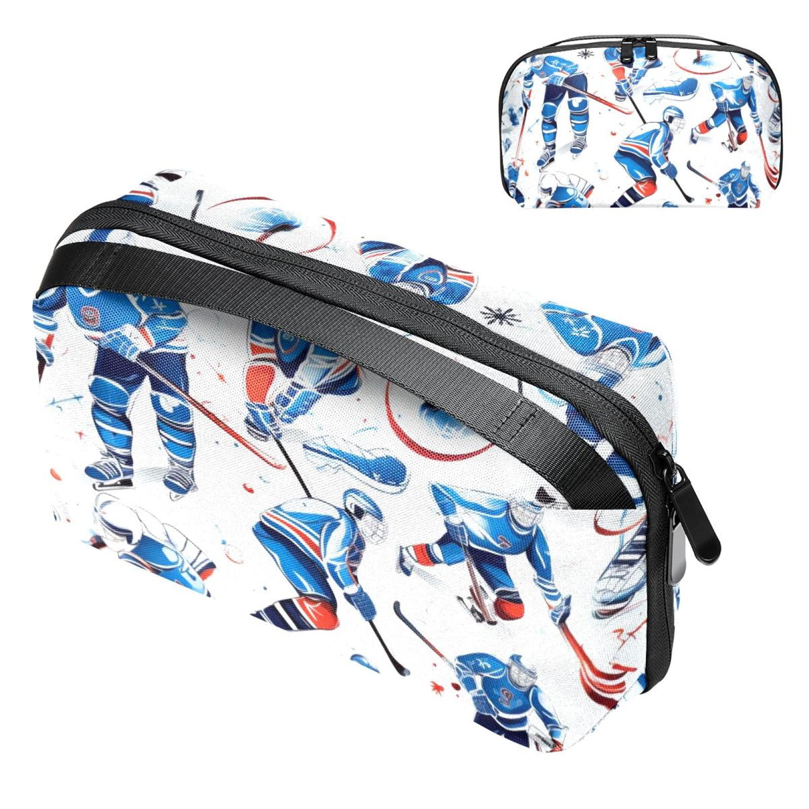 Ice Hockey Electronic Organizer Travel Case, Waterproof Oxford Cloth ...
