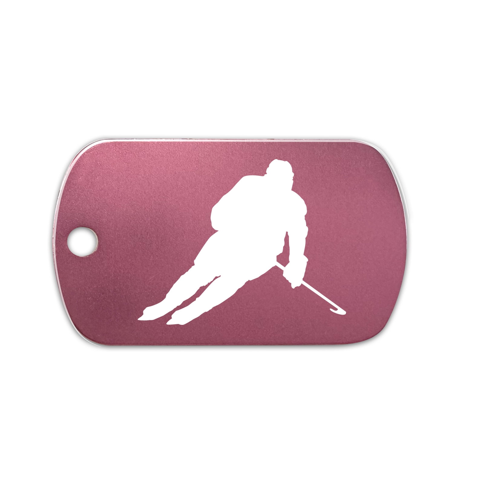 Ice Hockey GI Dog Tag Aluminum Keychain team skating rink skate skaters ...