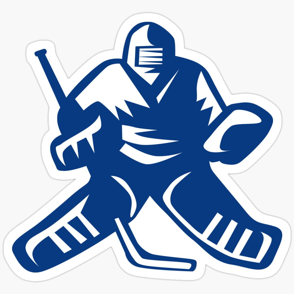 Ice Hockey Goalie Retro Sticker Phone Decal Water Bottle Stickers Car ...