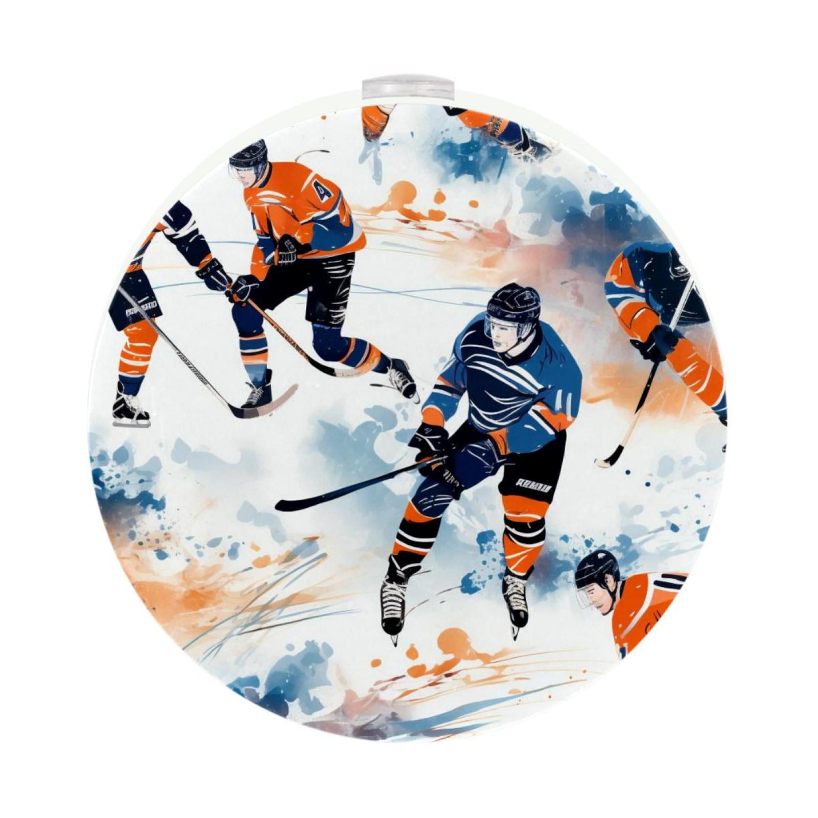 Ice Hockey LED Round Night Light-2PCS Ultra Bright Candle Battery ...